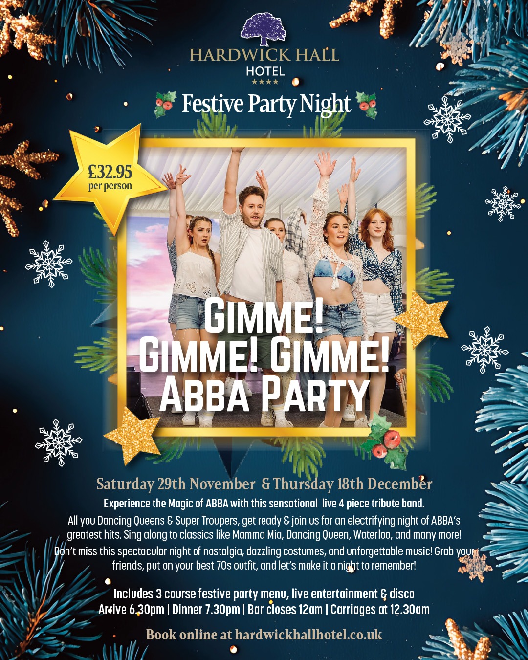 Gimme! Gimme! Gimme! Abba Party - Hardwick Hall Hotel